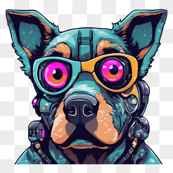 Download Colorful Anime-style Dog with Astronaut Goggles Cartoons ...