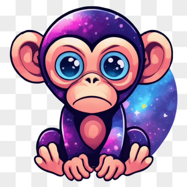Descarga Mono Morado con Ojos Azules frente a la Galaxia Cartoons En ...