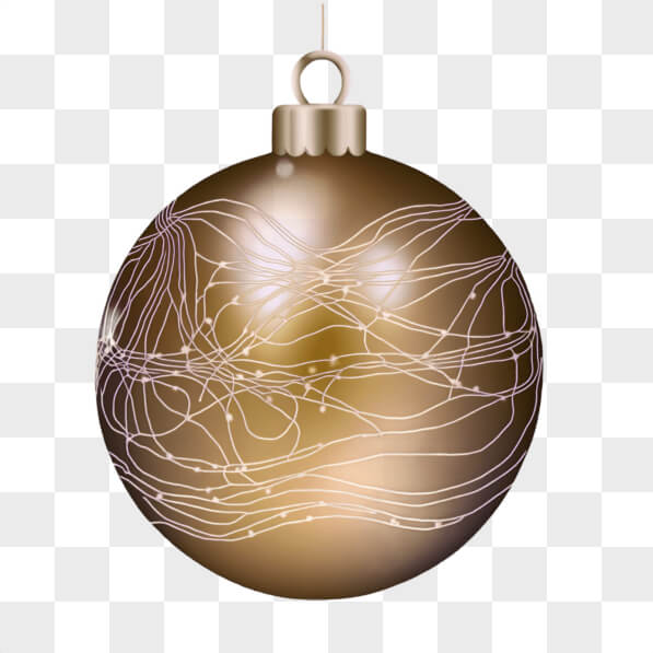 Download Gold Christmas Ornament Hanging from Strings PNGs Online ...