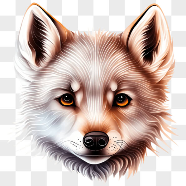 Download Artistic White Fox Head Close-Up PNGs Online - Creative Fabrica
