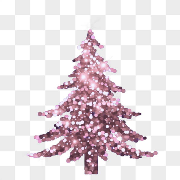 Download Pink Christmas Tree with Sparkles PNGs Online - Creative Fabrica