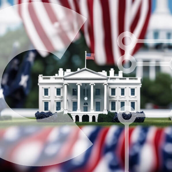 Miniature Model of the White House with American Flag stock photo ...