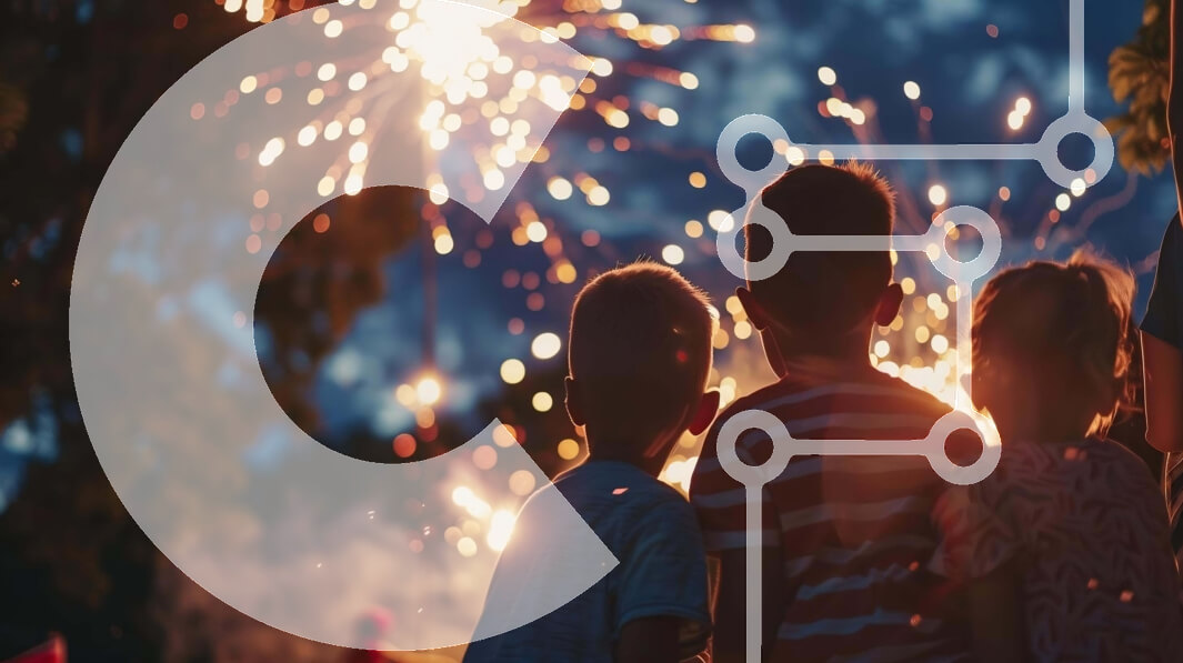 Children Watching Fireworks - Heartwarming Holiday Moment stock photo ...