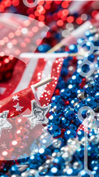 Patriotic Decorations and Silverware for Holiday Events stock photo ...