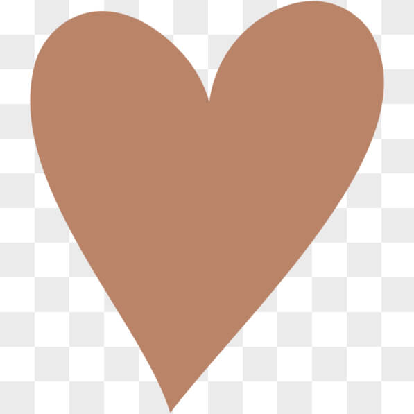 Download Brown Heart Shape on White Background PNGs Online - Creative ...