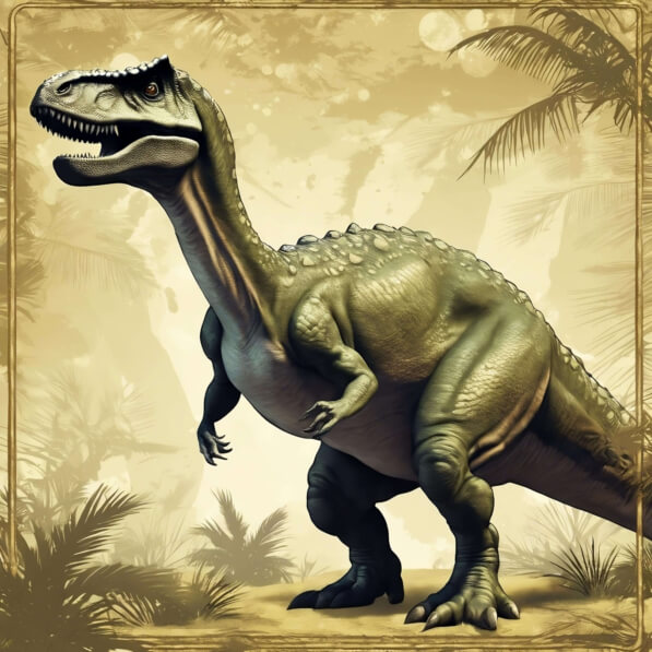 Download Green Dinosaur in Forest Backgrounds Online - Creative Fabrica
