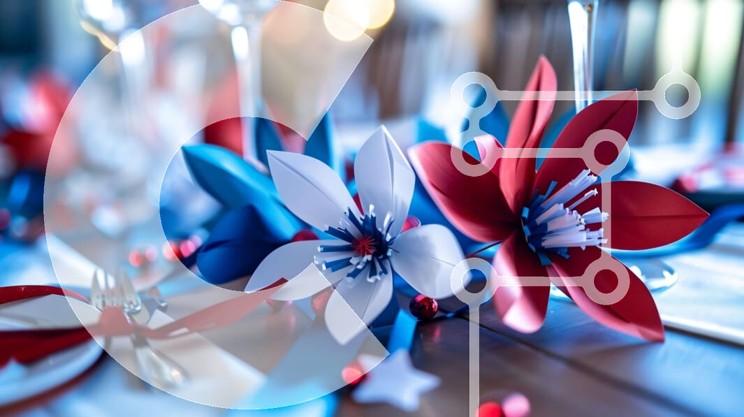 Patriotic 4th of July Table Setting stock photo | Creative Fabrica
