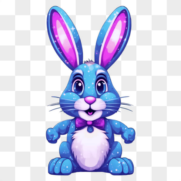 Download Blue Bunny with Pink and Purple Bows for Easter or Valentine's ...