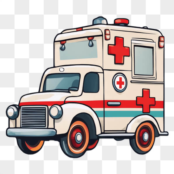 Download Cartoon-Style Ambulance Truck Cartoons Online - Creative Fabrica