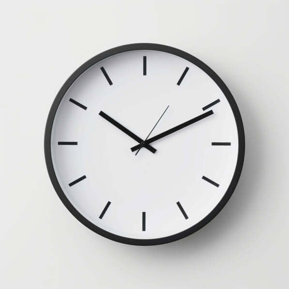 Download Black and White Wall Clock Mockups Online - Creative Fabrica