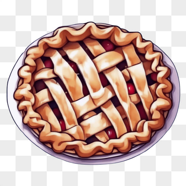 Download Illustration of Delicious Pie with Cranberries Cartoons Online ...