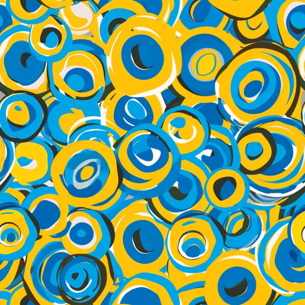 Download Blue and Yellow Seamless Circle Pattern Patterns Online ...