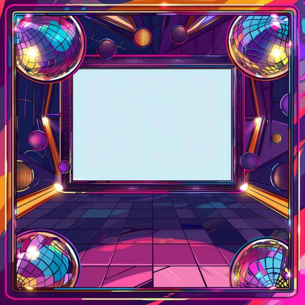 Download Colorful Frame with Disco Balls Background Backgrounds Online ...