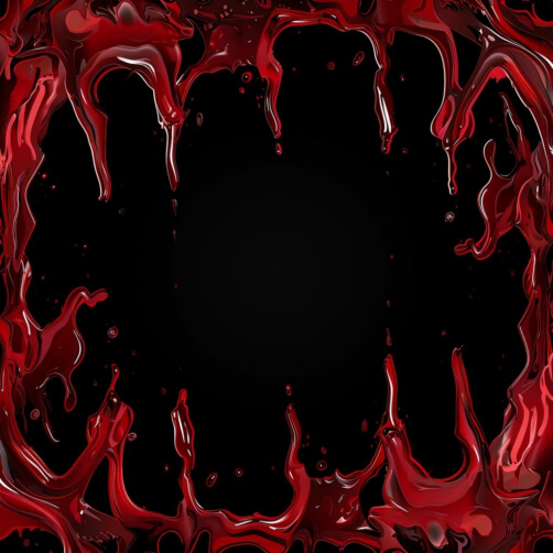 Download Abstract Image: Black Background with Red Blood Splatters ...