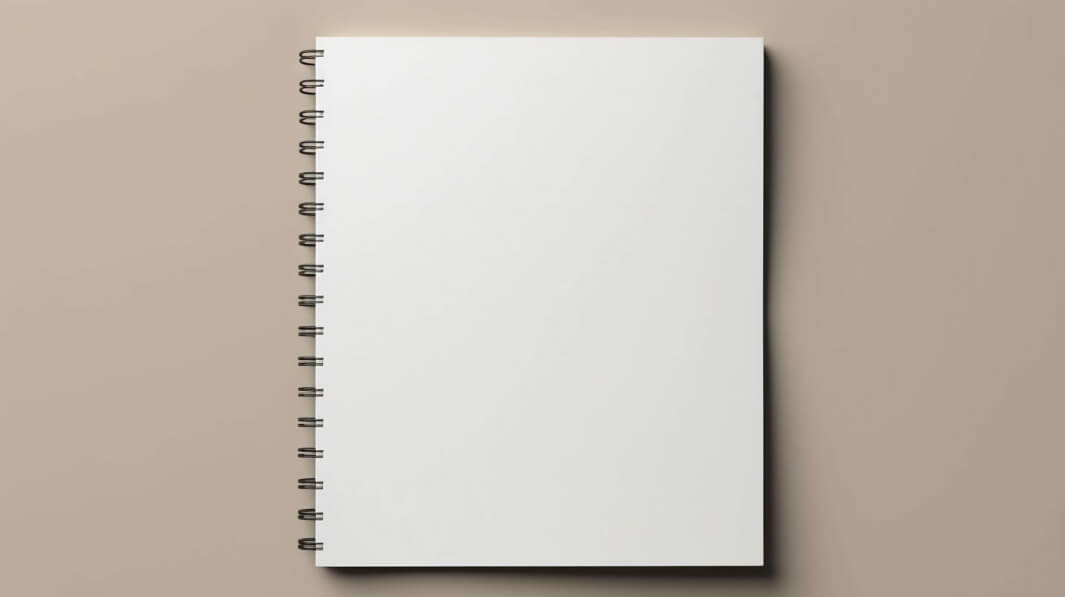 Download White Spiral Notebook on Beige Background Mockups Online ...