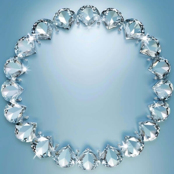 Download Circular Diamond Frame on Blue Background Backgrounds Online ...