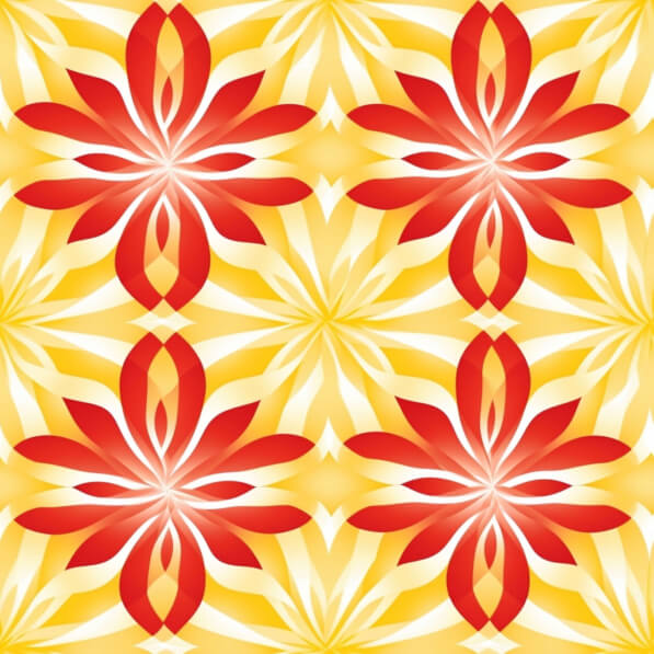 Download Abstract Floral Pattern in Red and Yellow Patterns Online ...
