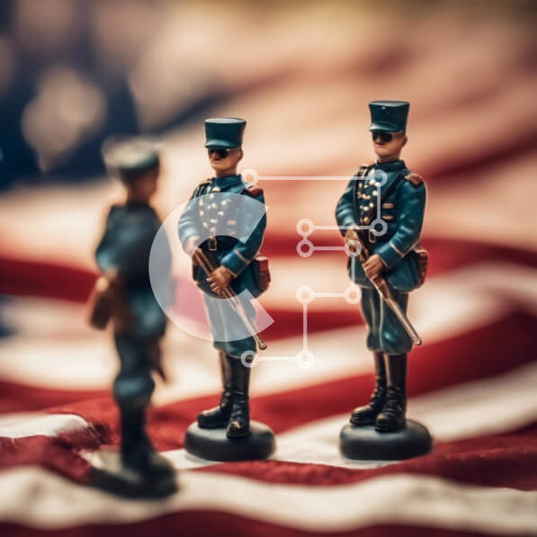 Toy Soldiers and American Flag: Patriotic Symbolism stock photo ...
