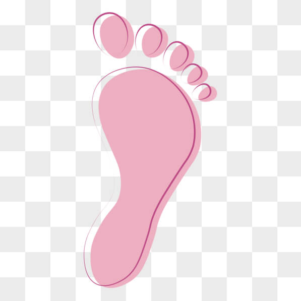 Download Pink Foot with Four Toes PNGs Online - Creative Fabrica