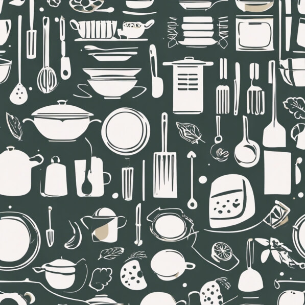 Download Hand-Drawn Kitchen Utensils Seamless Pattern Backgrounds ...
