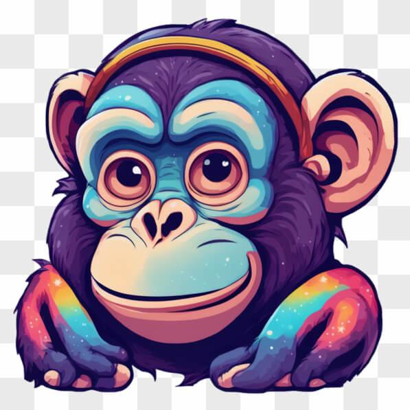 Download Colorful Cartoon Monkey with Bandana Cartoons Online ...