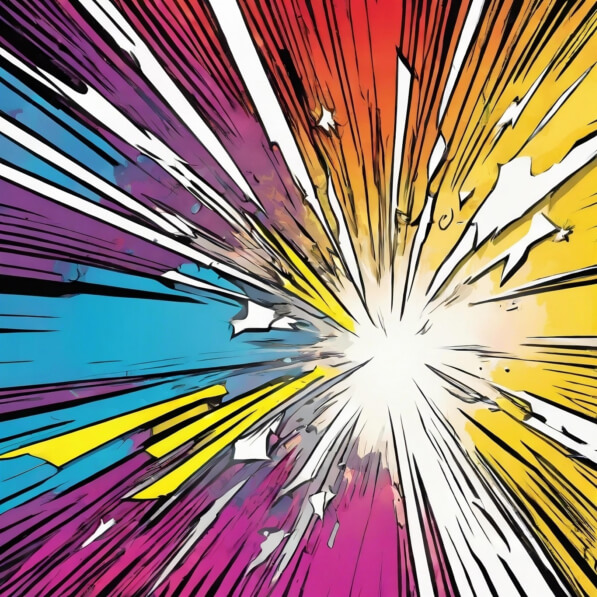 Download Colorful Burst of Light - Abstract Comic Book Illustration ...