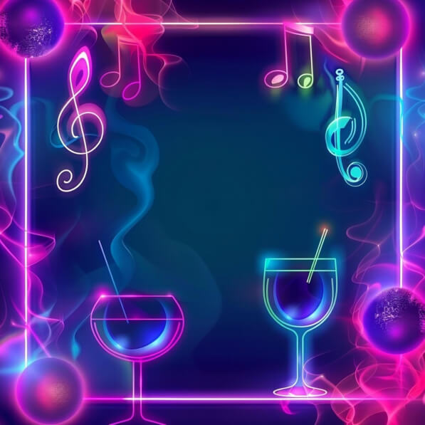 Download Neon Music Party Background Backgrounds Online - Creative Fabrica
