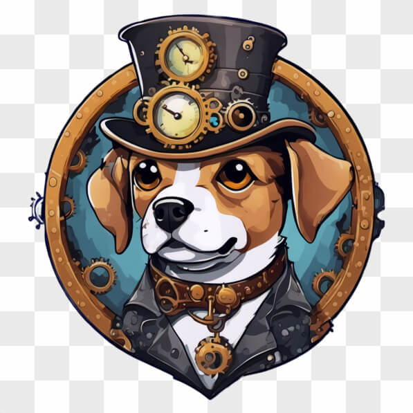 Download Steampunk Beagle Dog with Clocks Cartoons Online - Creative ...