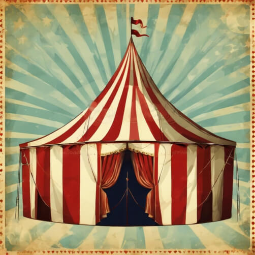 Download Vintage Circus Tent Poster Backgrounds Online - Creative Fabrica