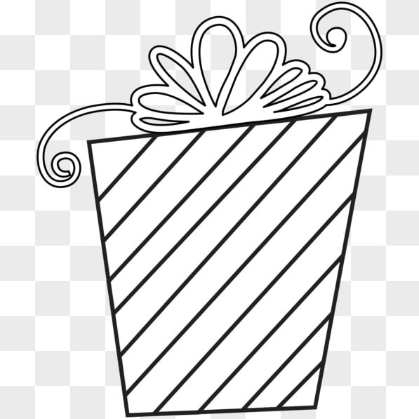 Download Festive Gift Box Drawing PNGs Online - Creative Fabrica