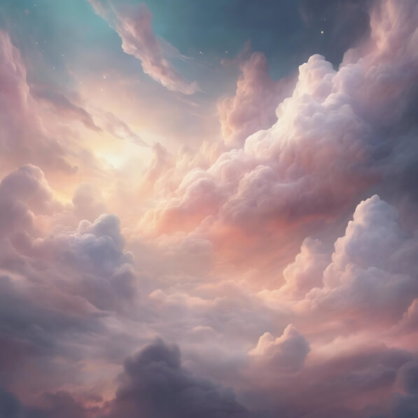 Download Abstract Painting of Cloudy Sky with Stars and Clouds ...