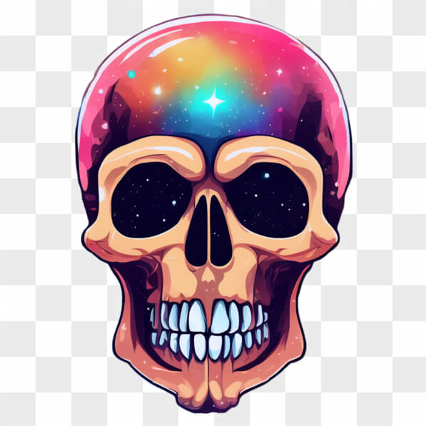 Download Colorful Skull with Eyeball and Stars Cartoons Online ...