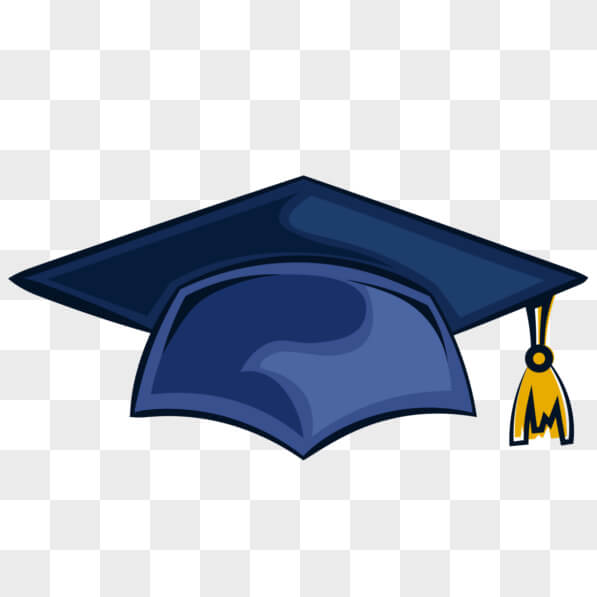 Download Blue Graduation Cap with Tassels PNGs Online - Creative Fabrica