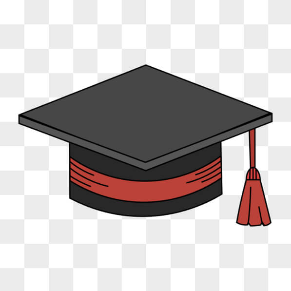 Descarga Birrete de Graduación Negro con Borla Roja PNGs En Línea ...