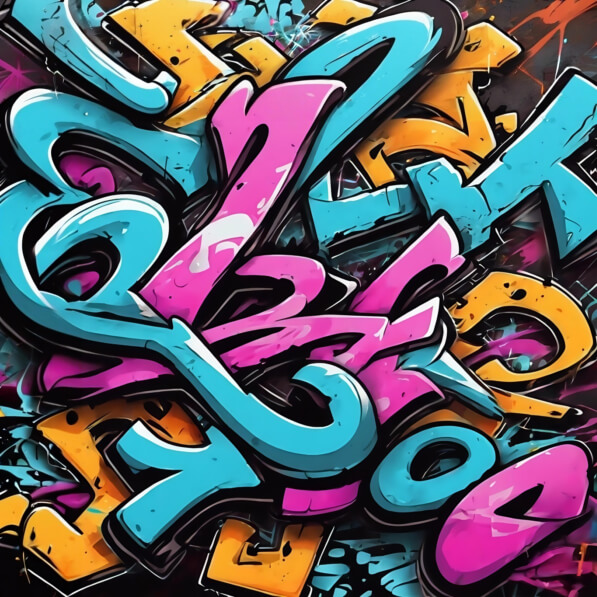 Download Colorful Graffiti Wall with Letters, Numbers, and Symbols ...