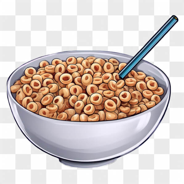 Download Bowl of Cereal with Cheerios and Corn Flakes Cartoons Online ...