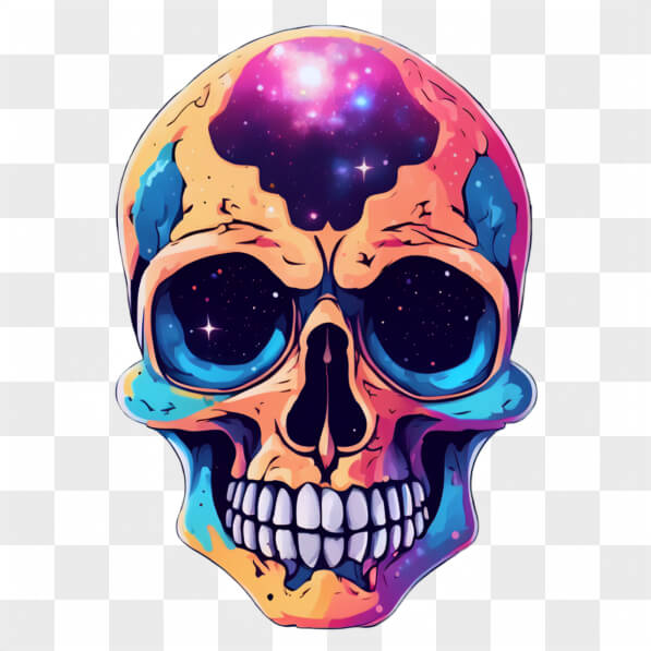 Download Colorful Skull with Stars and Planets Cartoons Online ...