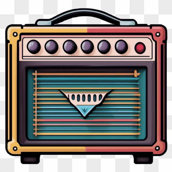 Download Colorful Retro Amplifier PNGs Online - Creative Fabrica