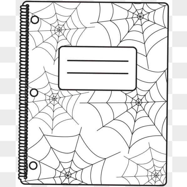 Download Halloween School Notebook with Spider Webs PNGs Online ...
