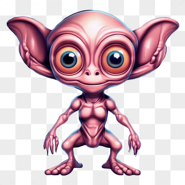 Download Small Pink Elf with Large Eyes and Big Feet Cartoons Online ...