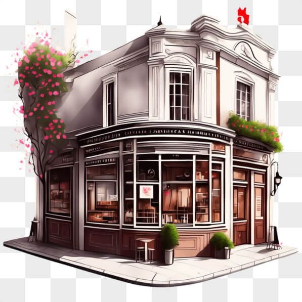 Download Old-Fashioned Coffee Shop Illustration PNGs Online - Creative ...
