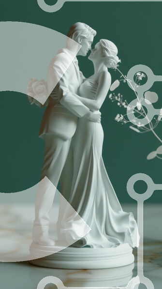 White Figurine of Couple: Symbol of Love and Commitment stock photo ...