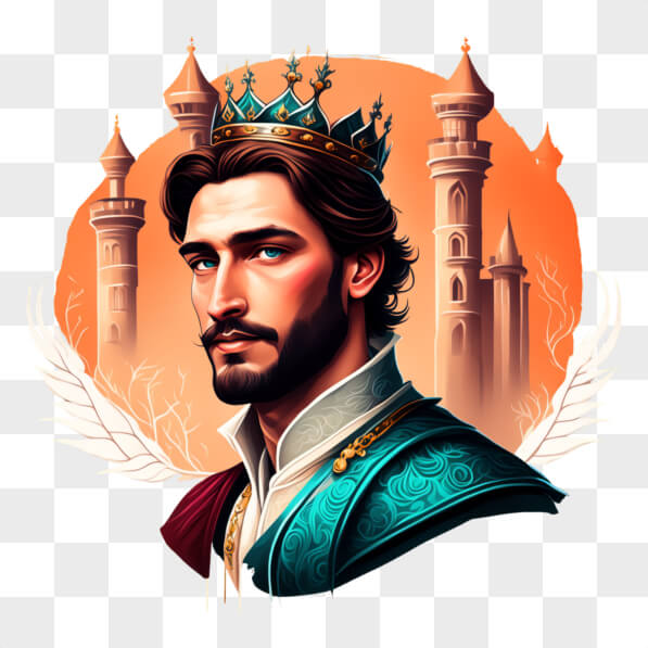 Download Regal Man with Elaborate Crown and Beard PNGs Online ...