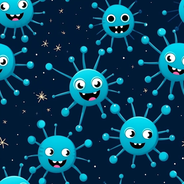 Download Blue Germs Seamless Pattern Patterns Online - Creative Fabrica