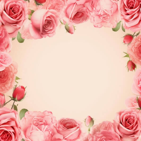 Baixe Quadro Quadrado de Rosas Cor-de-Rosa Backgrounds - Creative Fabrica