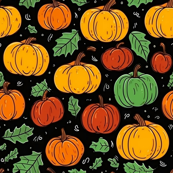 Download Fall Season Pumpkin and Leaves Pattern Patterns Online ...