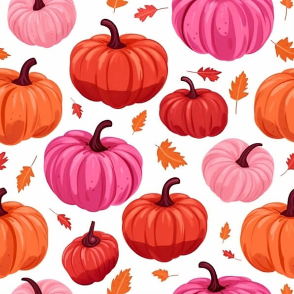 Download Colorful Pumpkin and Leaves Seamless Pattern Patterns Online ...