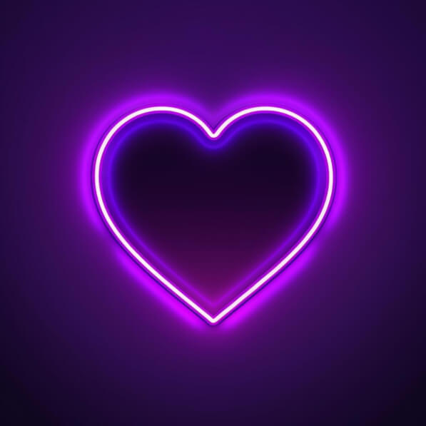 Download Paars Hartvormig Neonbord Achtergronden online op Creative Fabrica