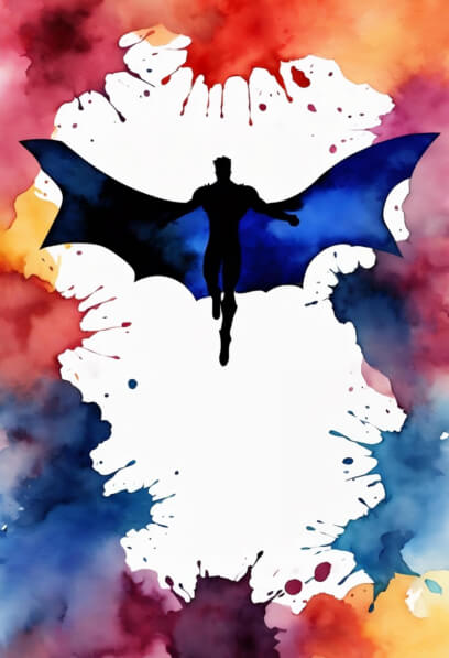 Descarga Batman Silueta Volando en un Cielo Colorido Fondos En Línea ...