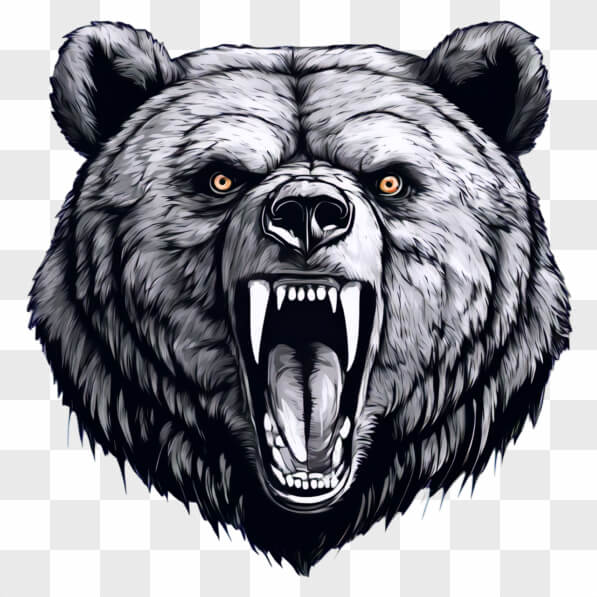 Download Aggressive Bear Illustration Cartoons Online - Creative Fabrica